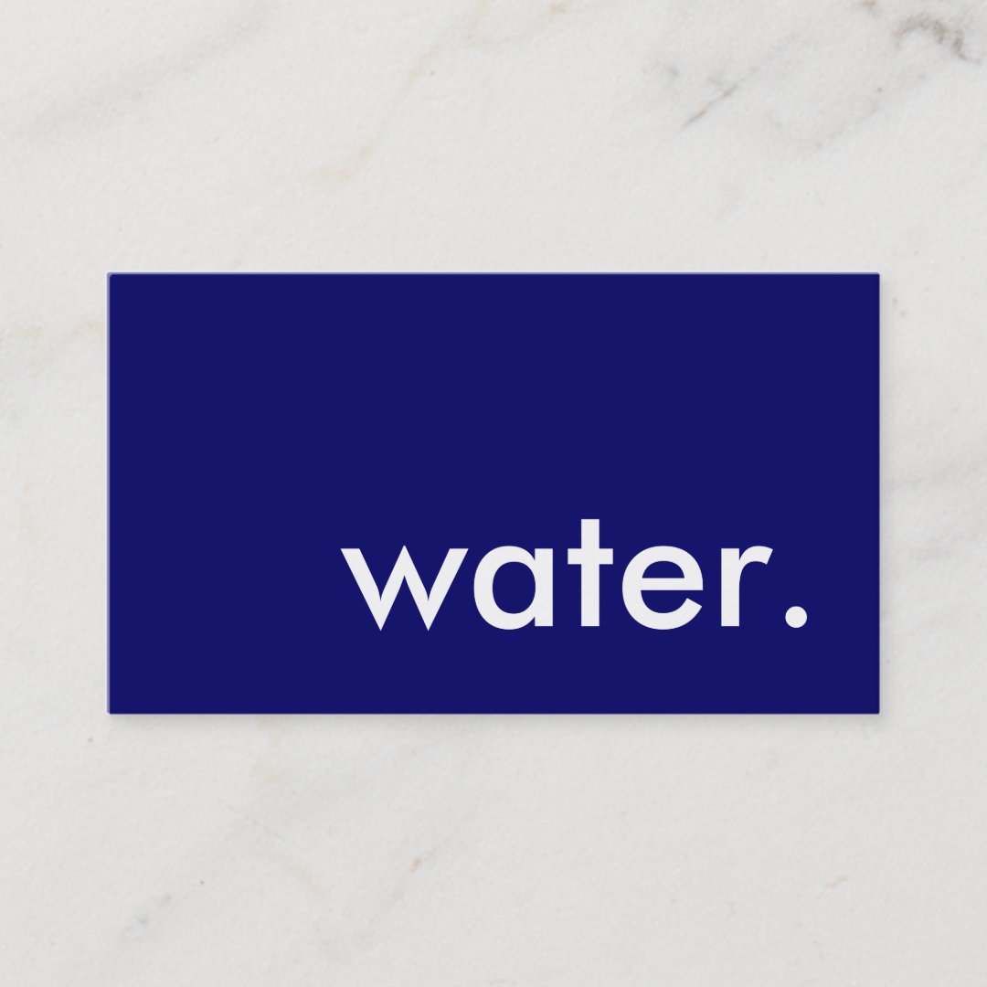 water. business card | Zazzle