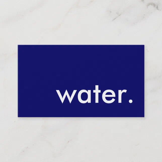water. business card | Zazzle
