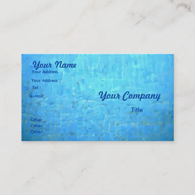 Water Business Card | Zazzle