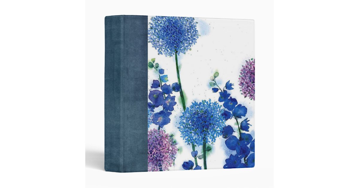 water color garden scrapbook binder | Zazzle