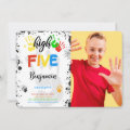 Water Color High Five Photo Invitation | Zazzle