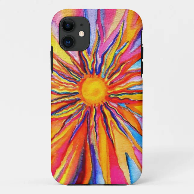 Water Color Sun Iphone Case | Zazzle