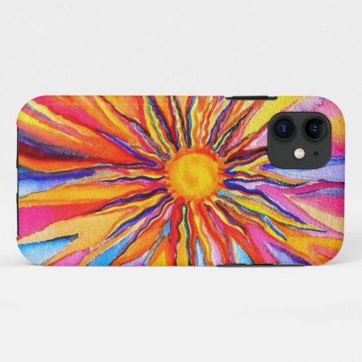Water Color Sun Iphone Case | Zazzle