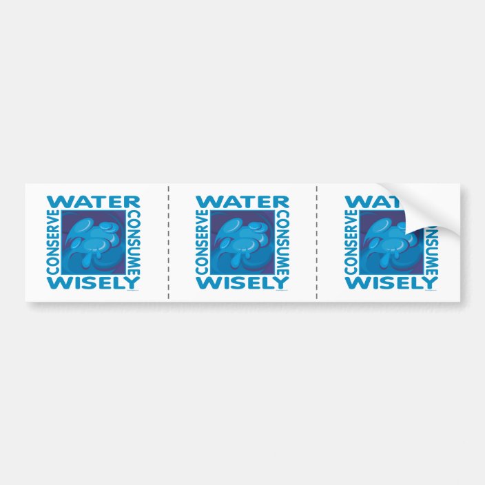 Water Conservation Bumper Sticker | Zazzle.com
