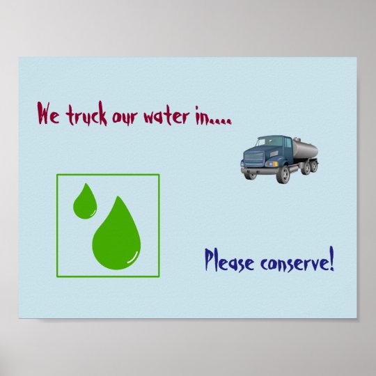 Water conservation sign | Zazzle.com