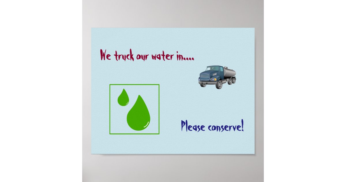 Water conservation sign | Zazzle