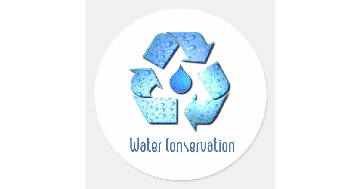 Water Conservation Sticker | Zazzle