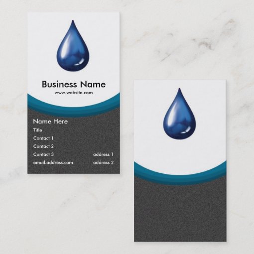 Water Drop business card | Zazzle