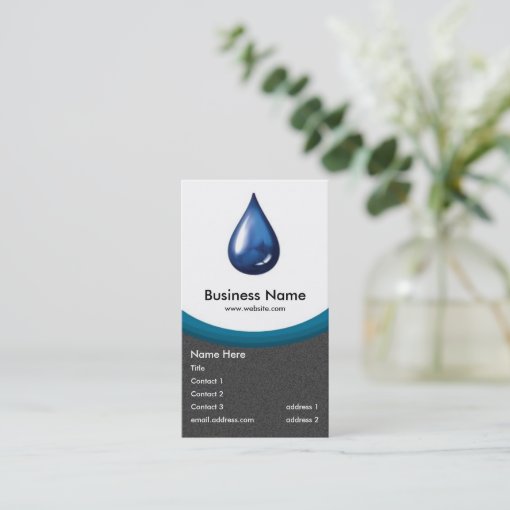 Water Drop business card | Zazzle