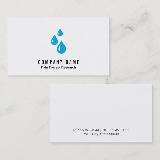 Water Drops Business Card | Zazzle