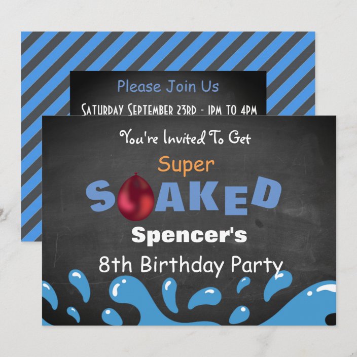 Water Fight Birthday Party Invitation | Zazzle.com