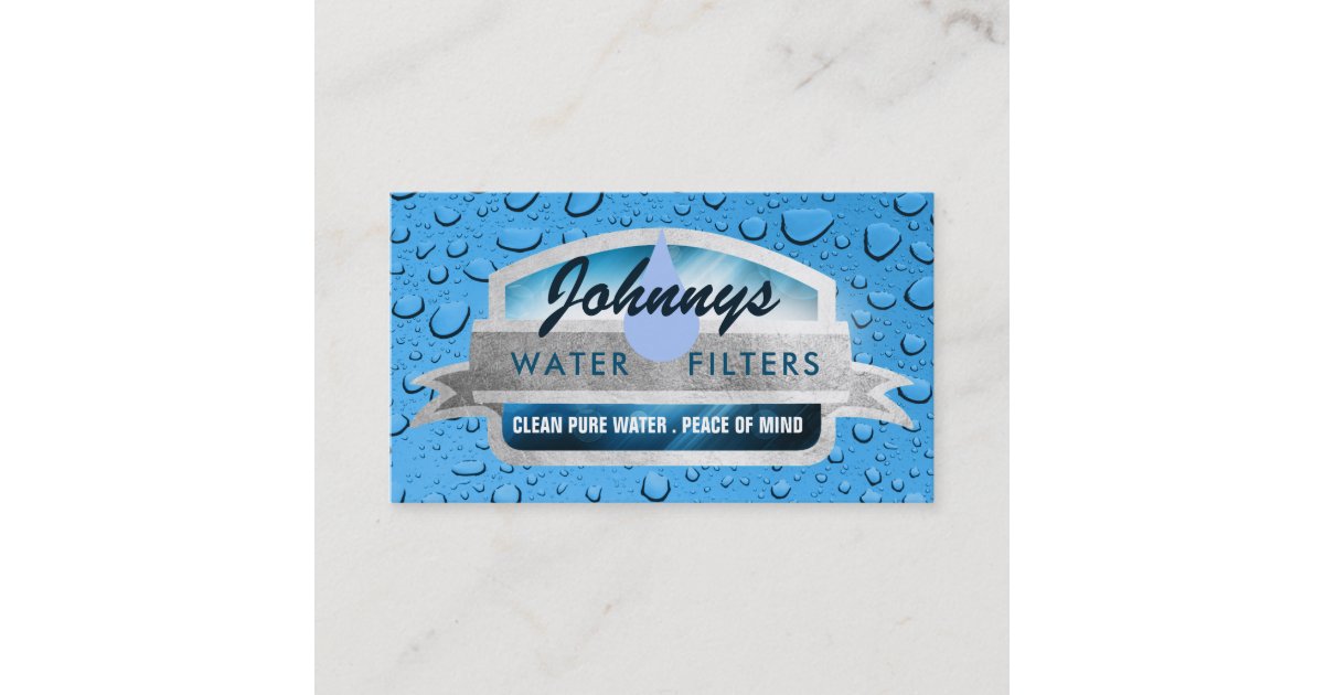 Water Filter Business Cards | Zazzle