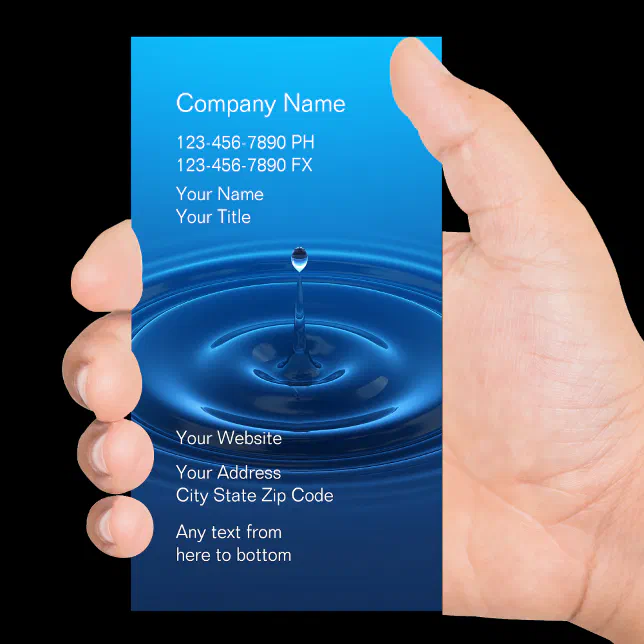 Water Filter System Business Cards | Zazzle