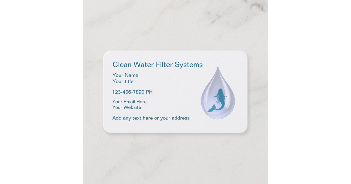 Water Filtration Business Cards | Zazzle