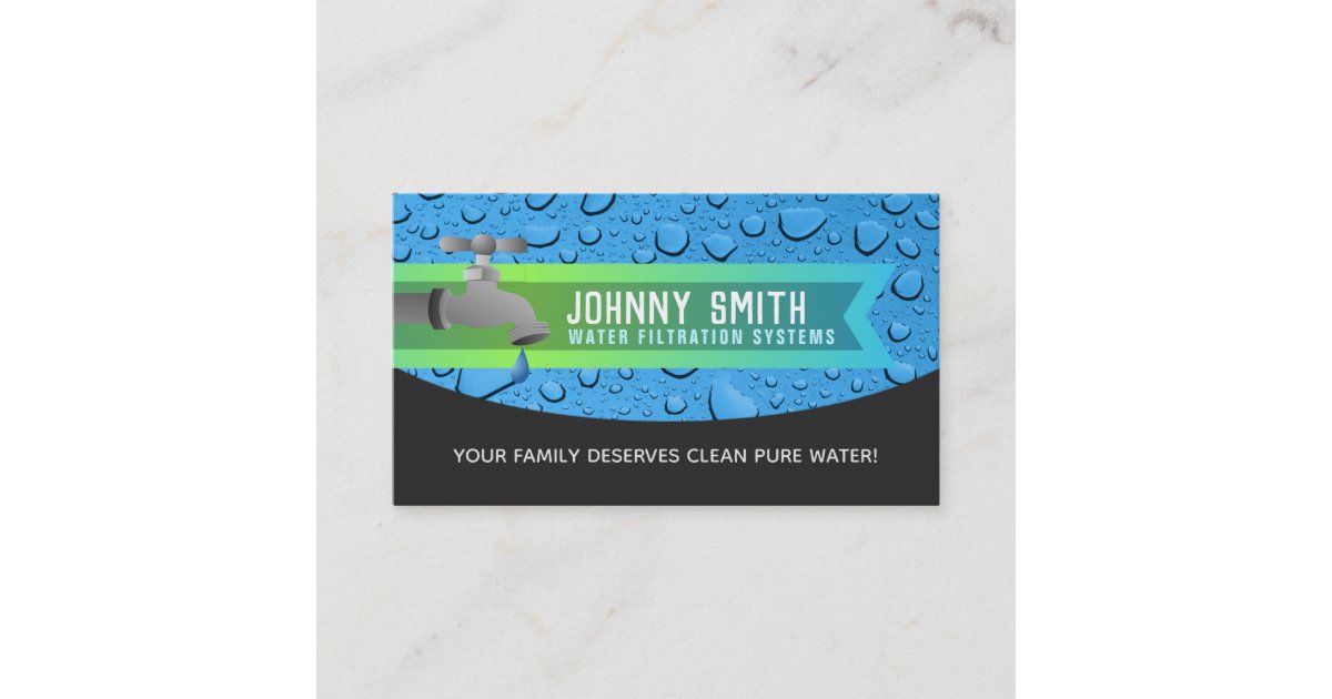 Water Filtration Business Cards | Zazzle