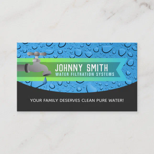 Water Filtration Business Cards | Zazzle