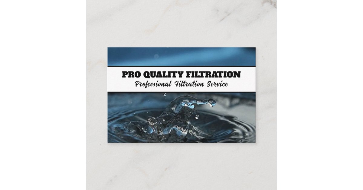 Water Filtration Service Business Card | Zazzle