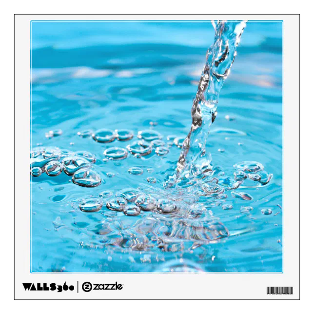 Water Flowing into a Pool Wall Decal | Zazzle