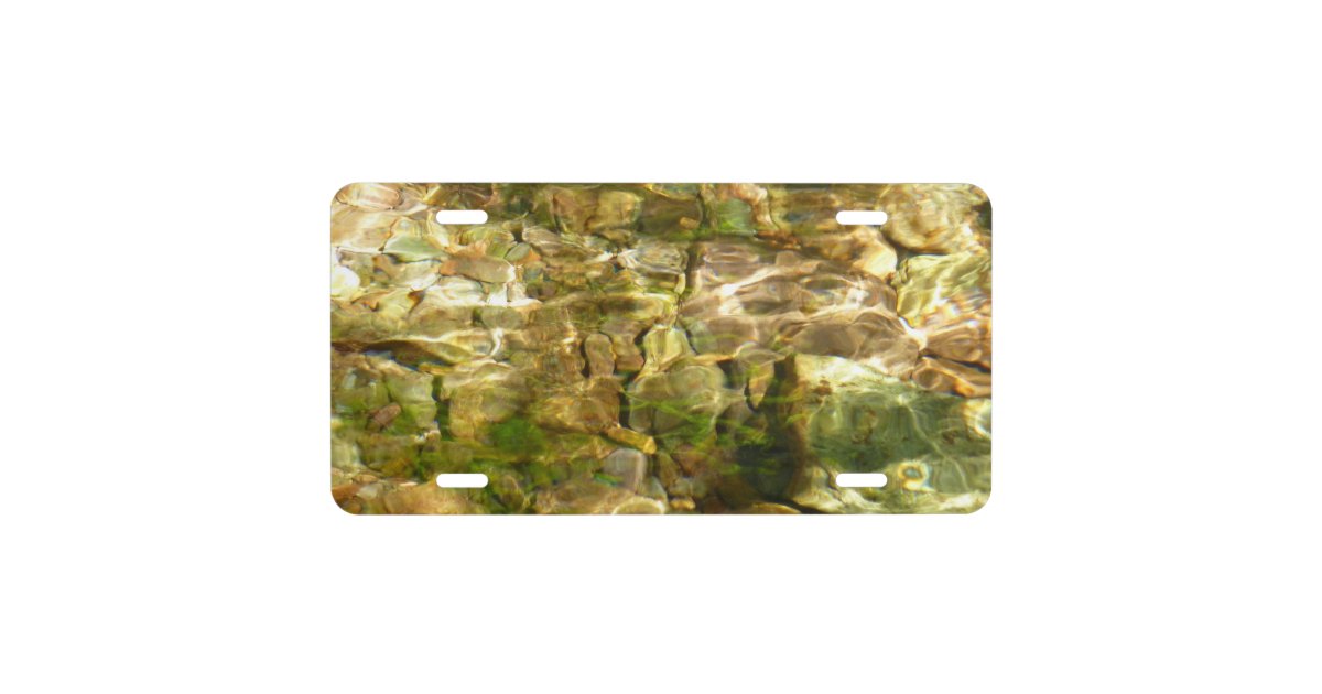 Water from Hot Springs Green-Gold Nature License Plate | Zazzle