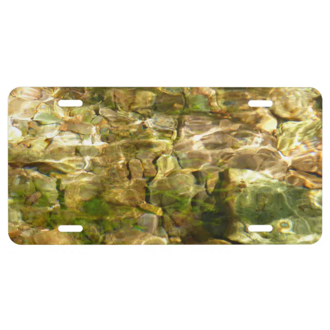 Water from Hot Springs Green-Gold Nature License Plate | Zazzle