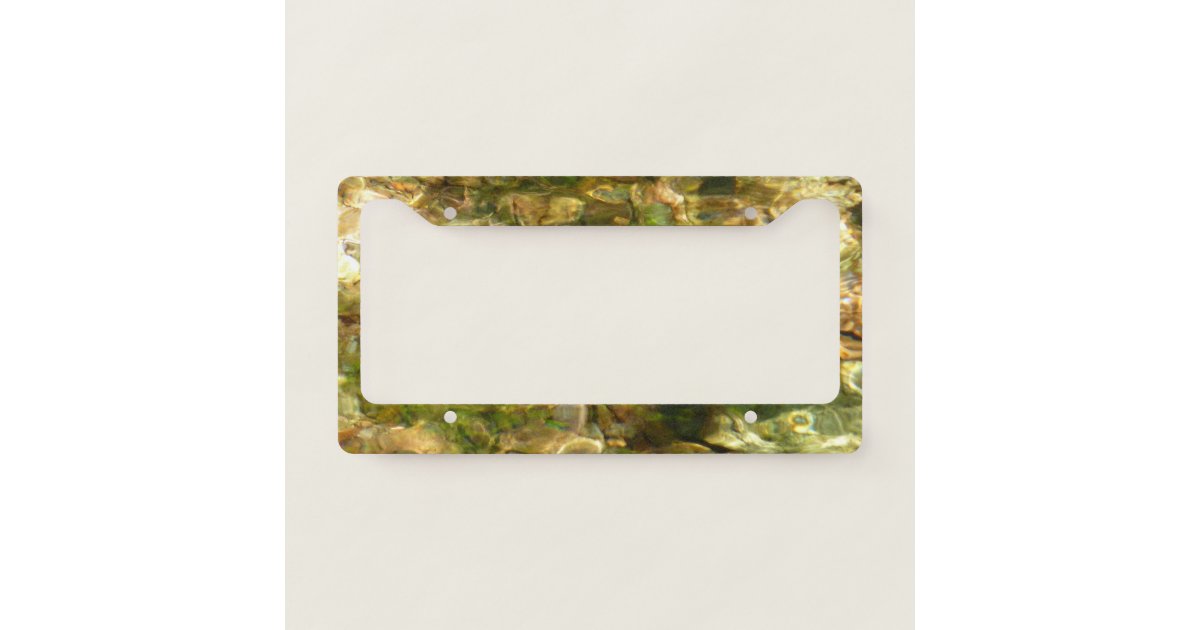 Water from Hot Springs Green-Gold Nature License Plate Frame | Zazzle