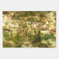 Water from Hot Springs Green-Gold Nature Wrapping Paper Sheets | Zazzle