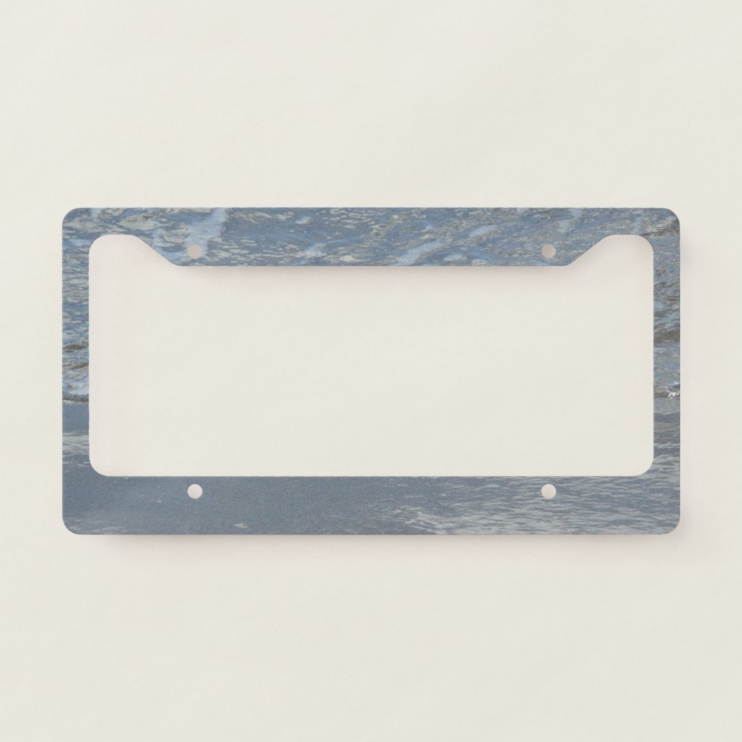 Water Lapping on the Beach Abstract Photography License Plate Frame ...