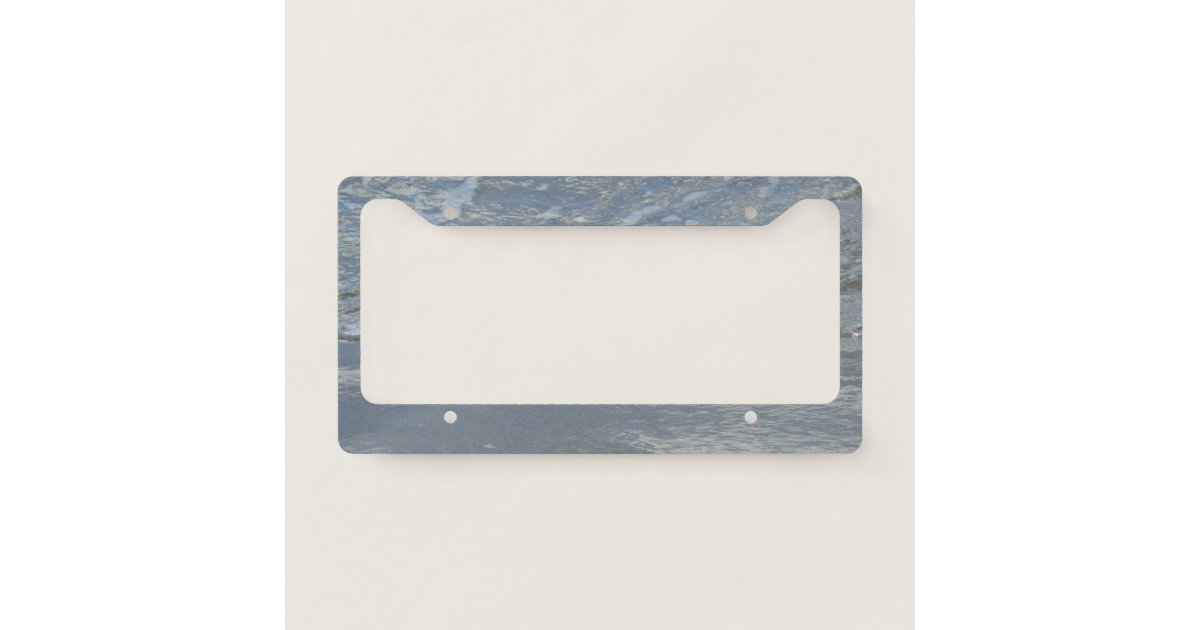 Water Lapping on the Beach Abstract Photography License Plate Frame ...