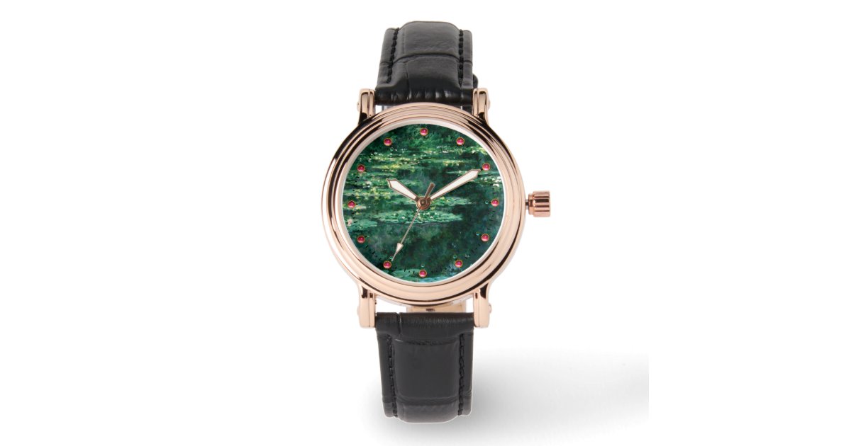WATER LILIES IN GREEN POND by Claude Monet Watch | Zazzle