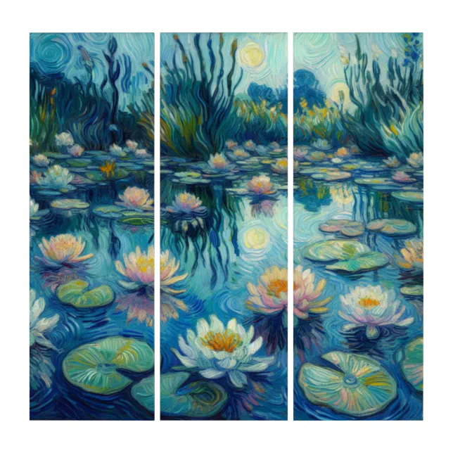 Water lilies triptych | Zazzle