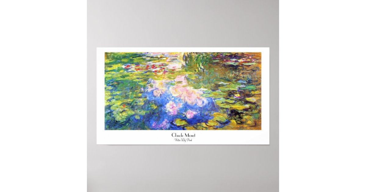 Water Lily Pond Claude Monet Poster | Zazzle