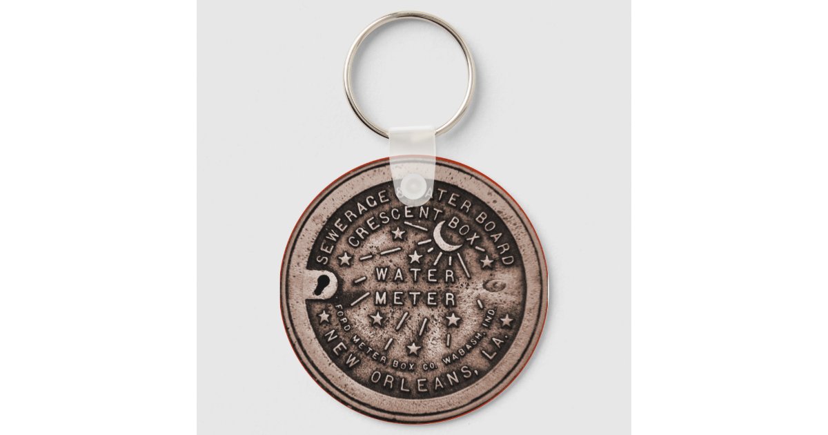Water Meter Lid Keychain | Zazzle