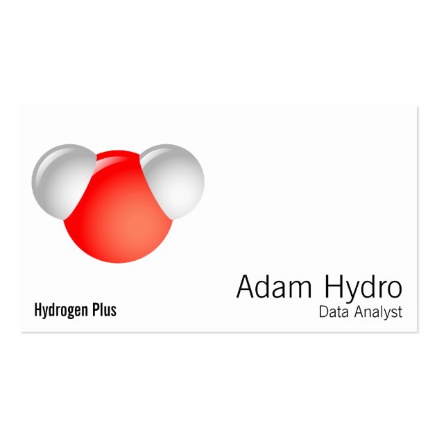 Water Molecule H2O Business Cards
