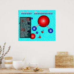 Water Molecules Poster | Zazzle