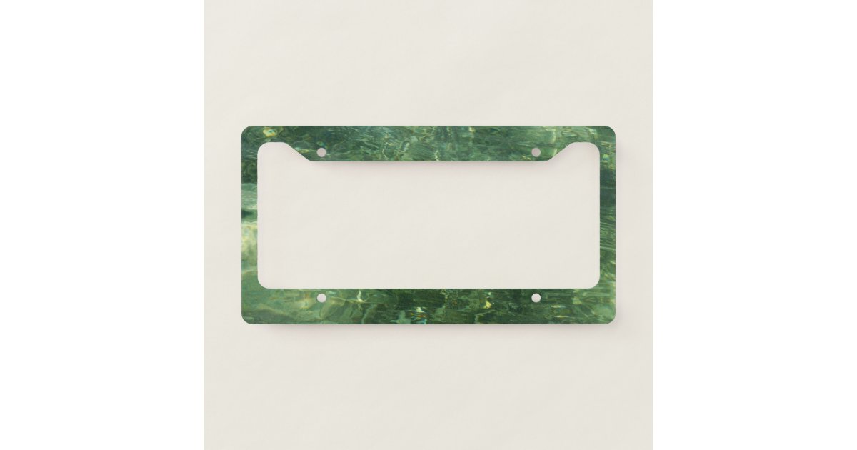 Water over Sea Grass II (Blue and Green) Photo License Plate Frame | Zazzle