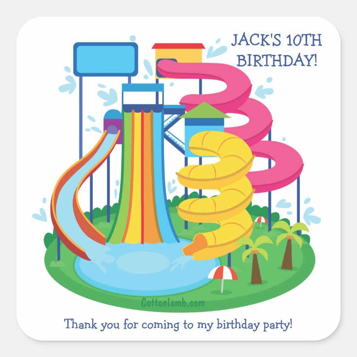 Water Park Sticker | Zazzle