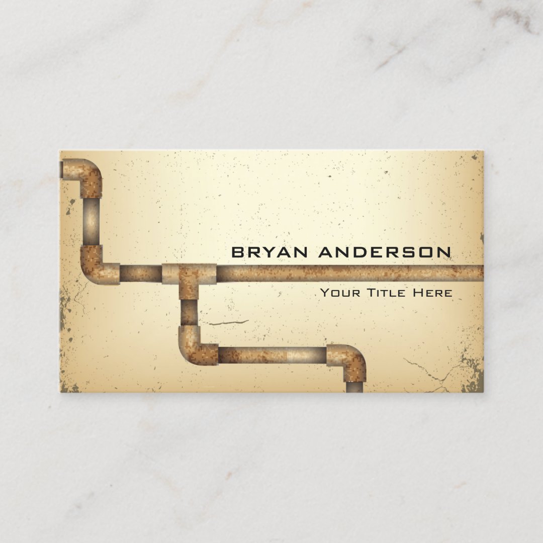 Water Pipe Plumbing Business Card | Zazzle