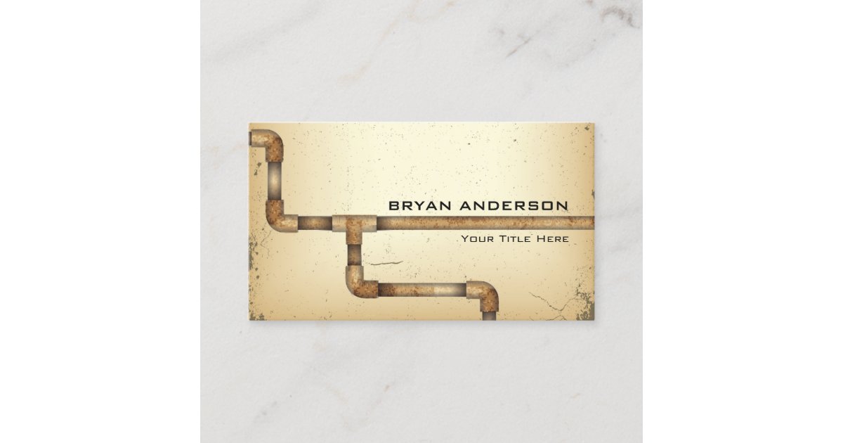 Water Pipe Plumbing Business Card | Zazzle