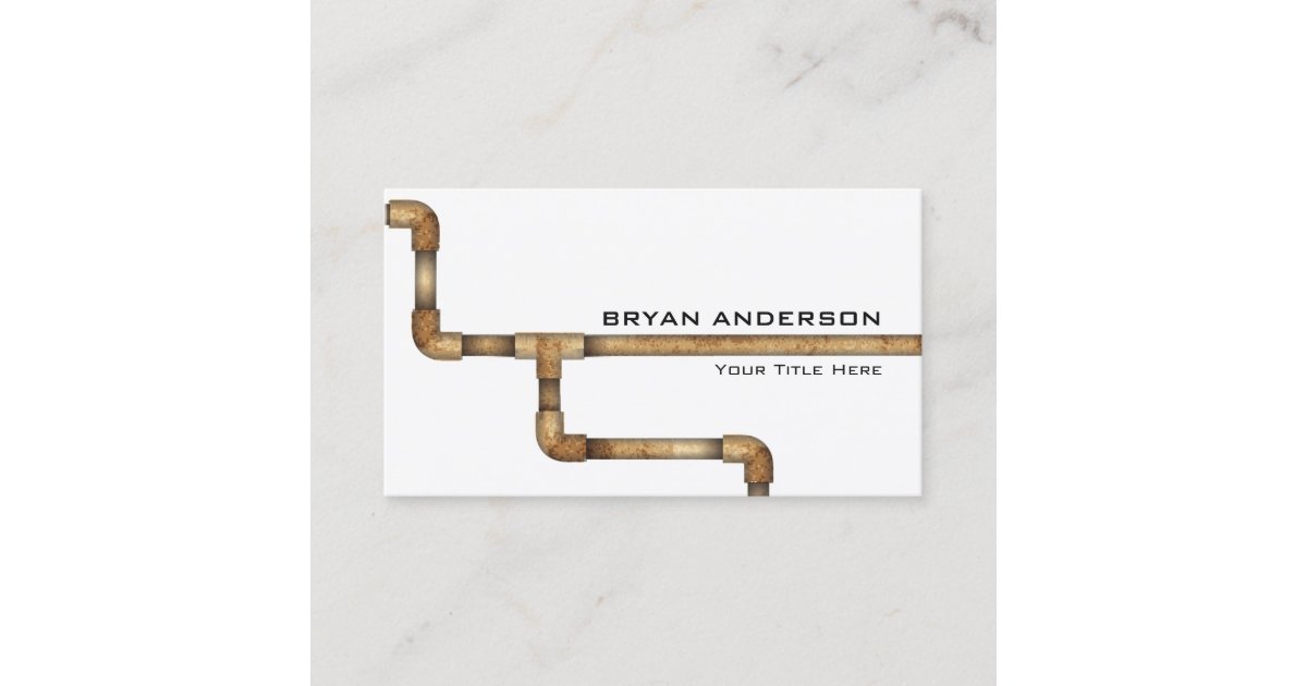 Water Pipe Plumbing Professional Business Card | Zazzle