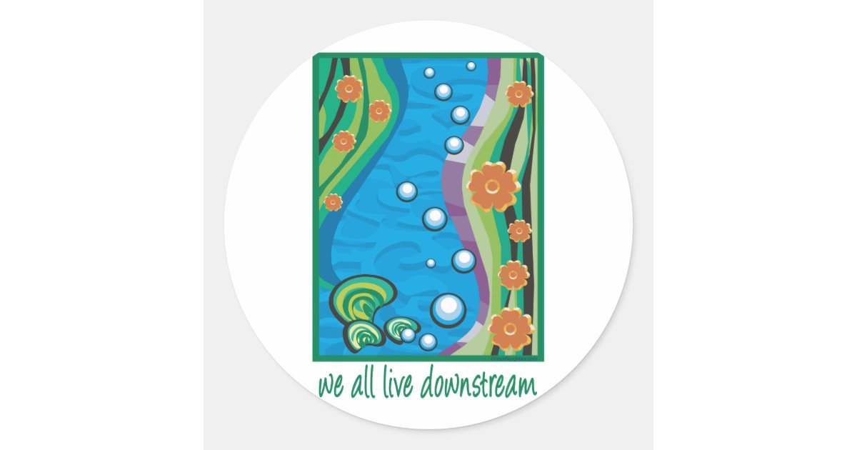 Water Pollution Classic Round Sticker | Zazzle