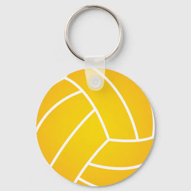 Water Polo Ball Yellow Keychain | Zazzle