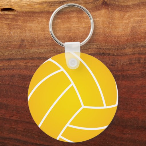 Water Polo Ball Yellow Keychain | Zazzle