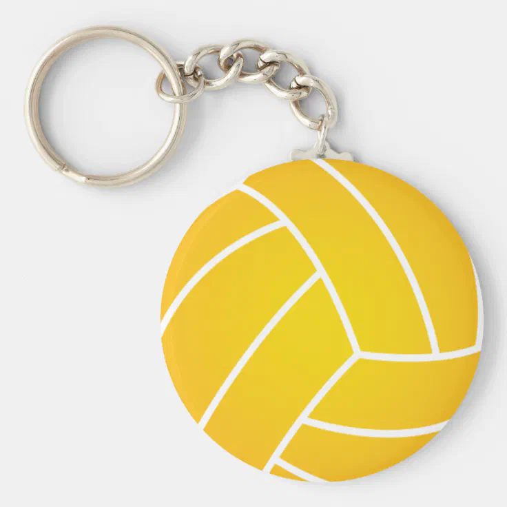 Water Polo Ball Yellow Keychain | Zazzle