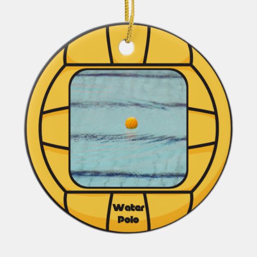 Water Polo frame (add your own photo!) Ceramic Ornament | Zazzle