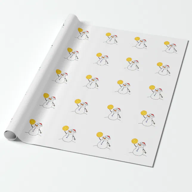 Water Polo Snowman wrapping paper | Zazzle