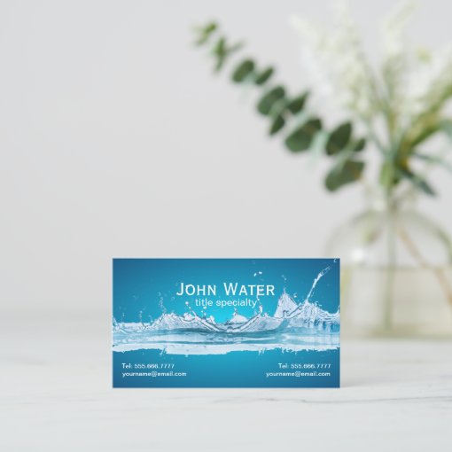 Water Professional Mini Business Card | Zazzle