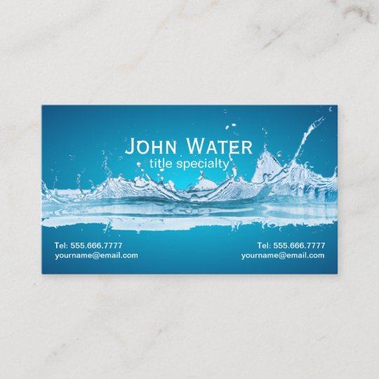 Water Professional Mini Business Card | Zazzle.com