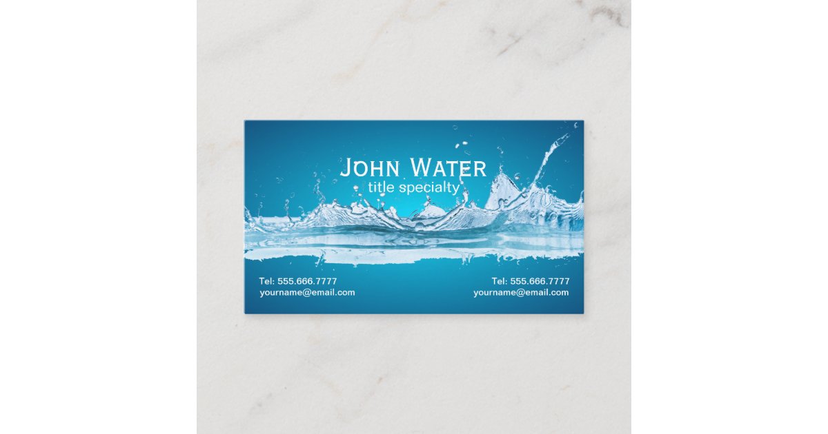 Water Professional Mini Business Card | Zazzle
