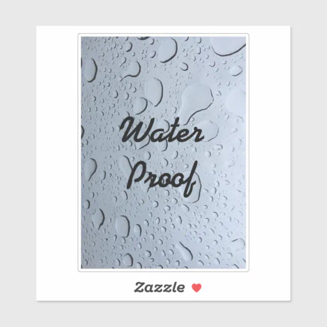 Water Proof Drops Splash Free Custom Artsy Cool Sticker | Zazzle