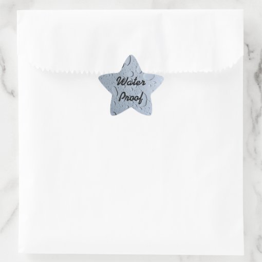 Water Proof Drops Splash Free Custom Trendy Cool Star Sticker | Zazzle